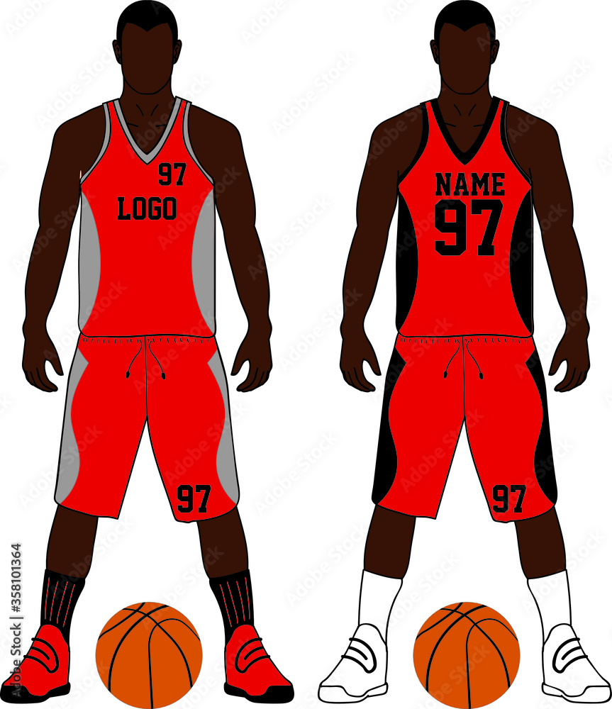 Basketball T shirt Design Uniform Set Of Kit Custom Design Basketball 
