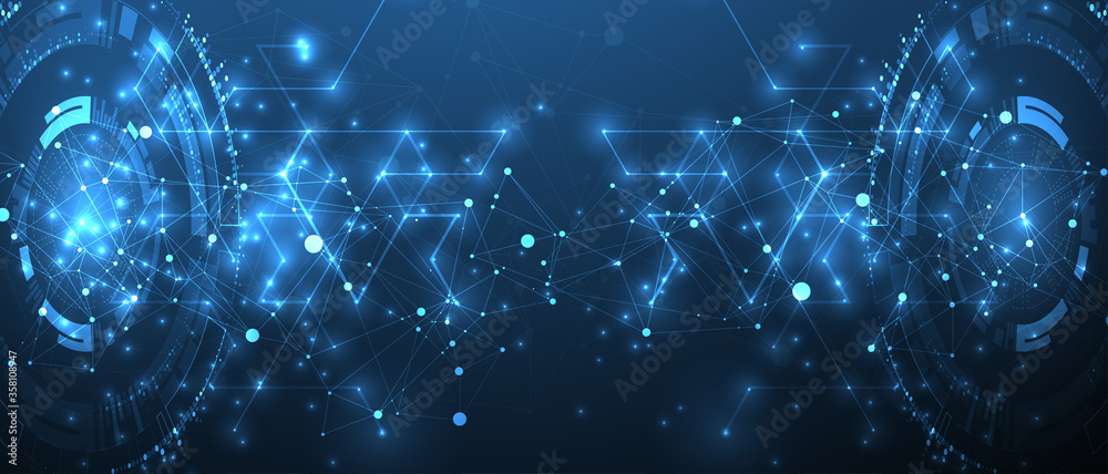 Abstract technology background. Hi-tech communication concept ...