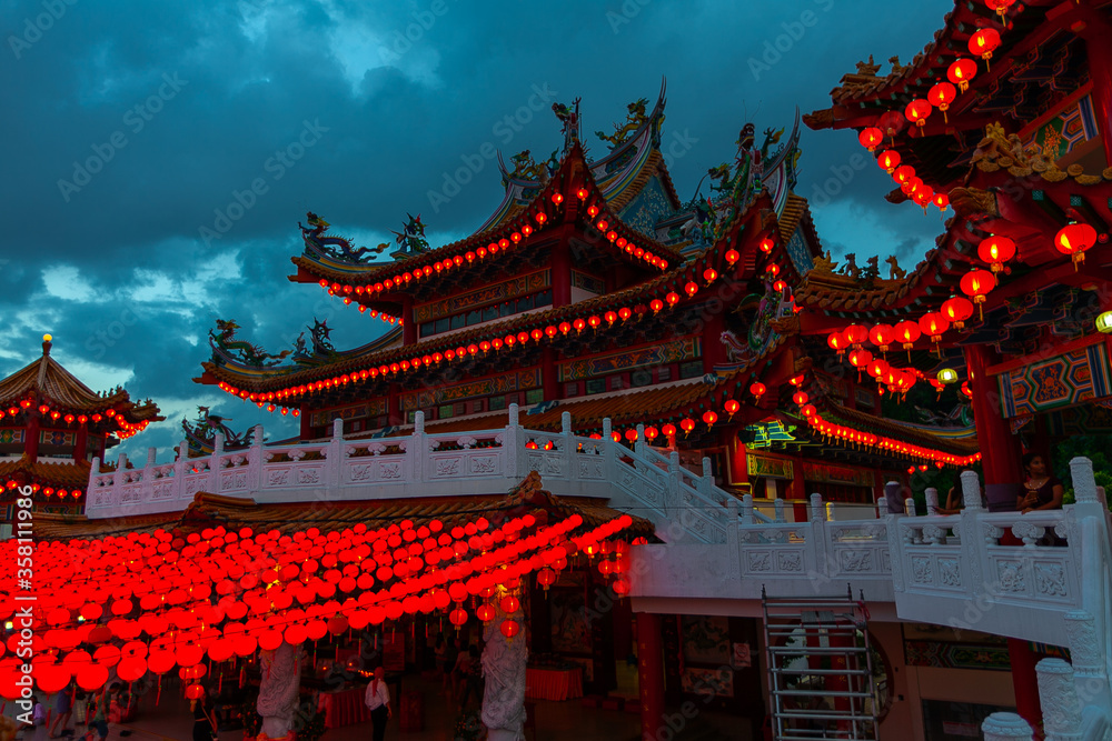 Thean Hou - beautiful chinese temple in Kuala Lumpur Stock Photo ...