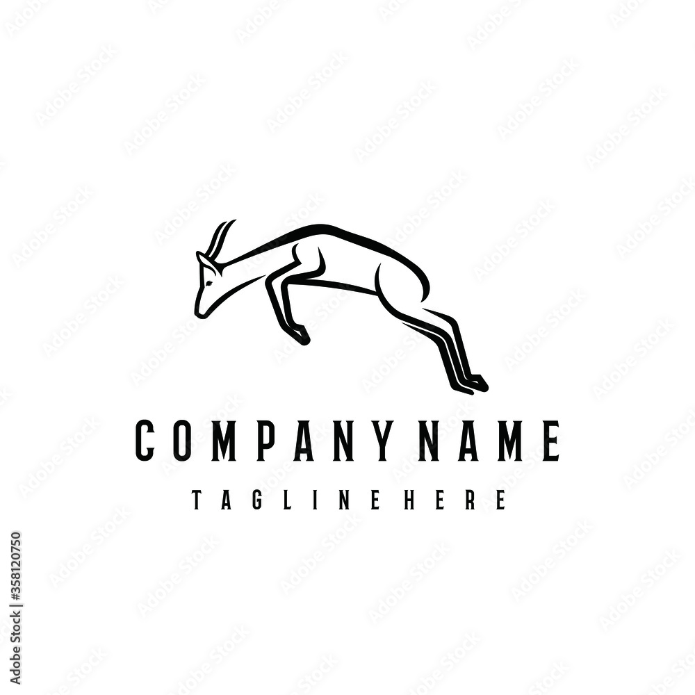 Springbok logo design template. Awesome a springbok logo. A springbok ...