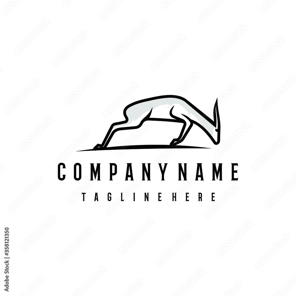 Springbok logo design template. Awesome a springbok logo. A springbok ...
