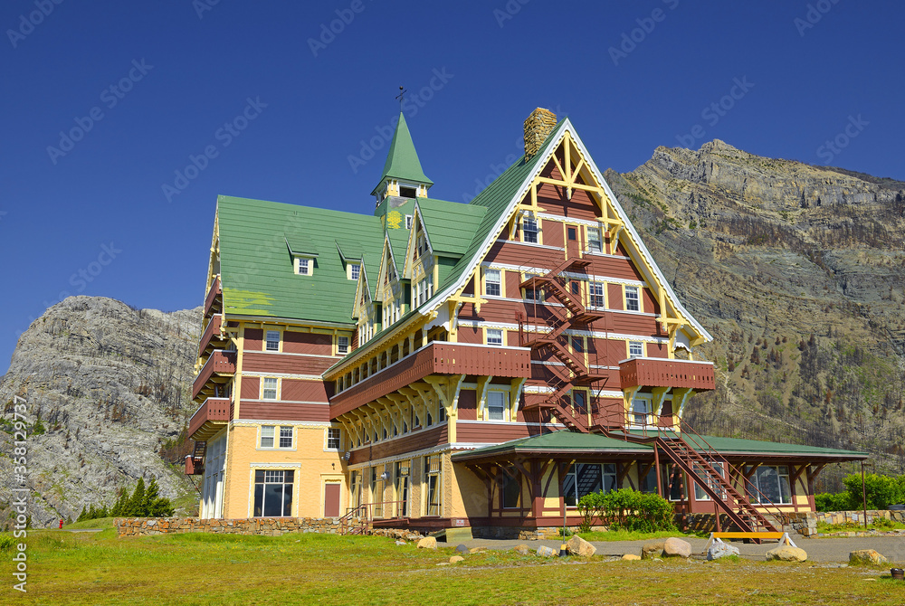 Prince of Wales Hotel, Waterton Village, Waterton Lakes National Park ...