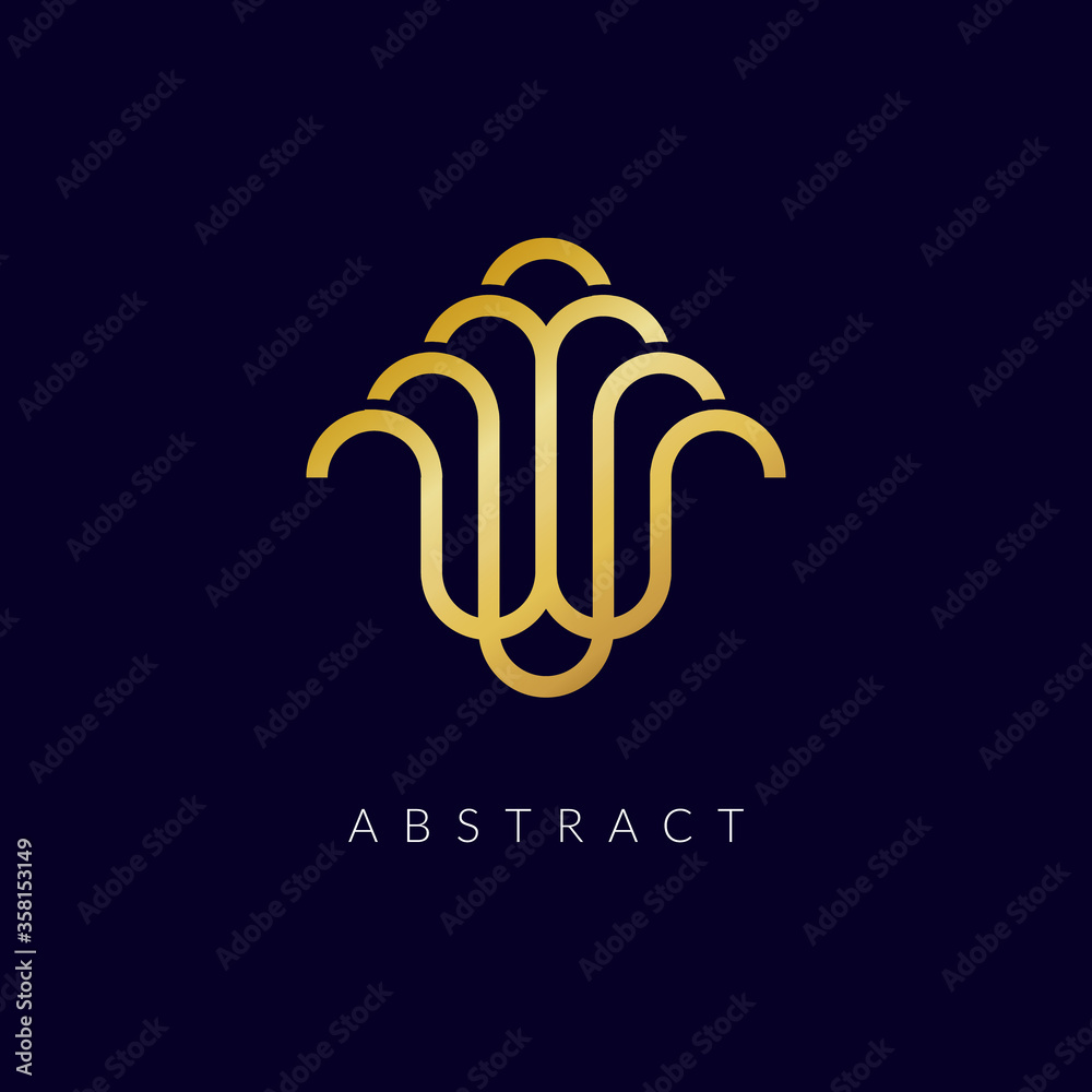 linear vector abstract water fountain Logo illustration design. Stock ...