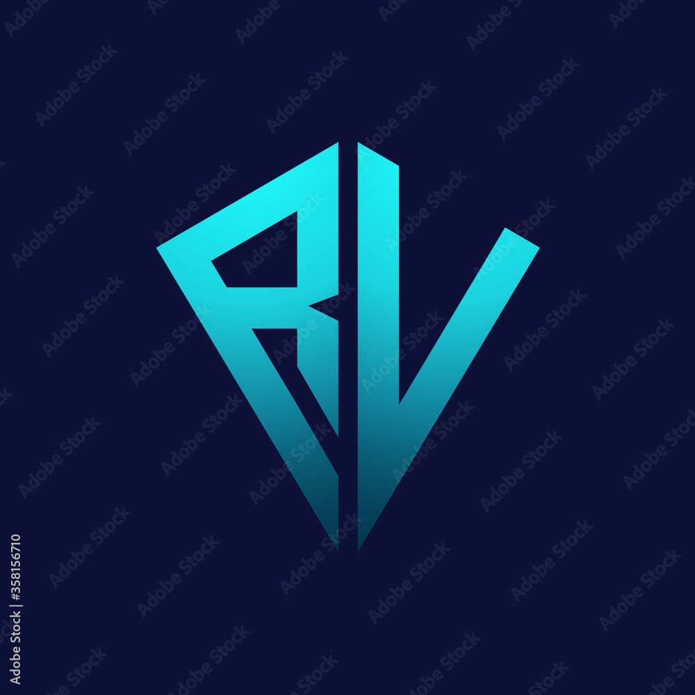 RV initial logo monogram designs modern templates Stock Vector | Adobe ...