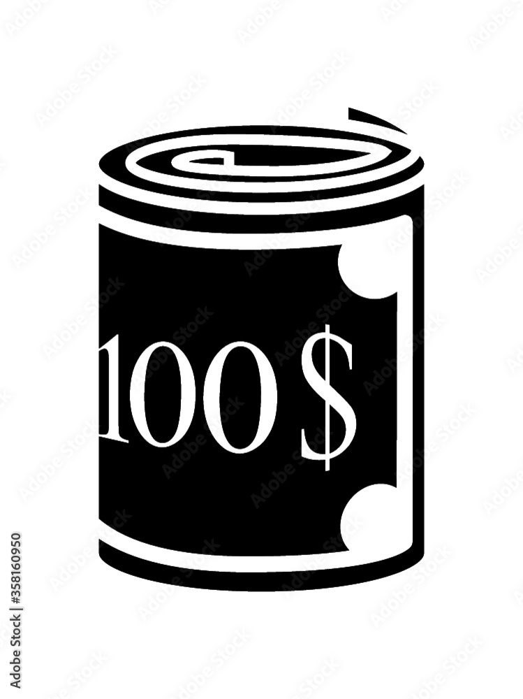 Geldscheine Clipart 100 Dollar Logo Stock Vector | Adobe Stock