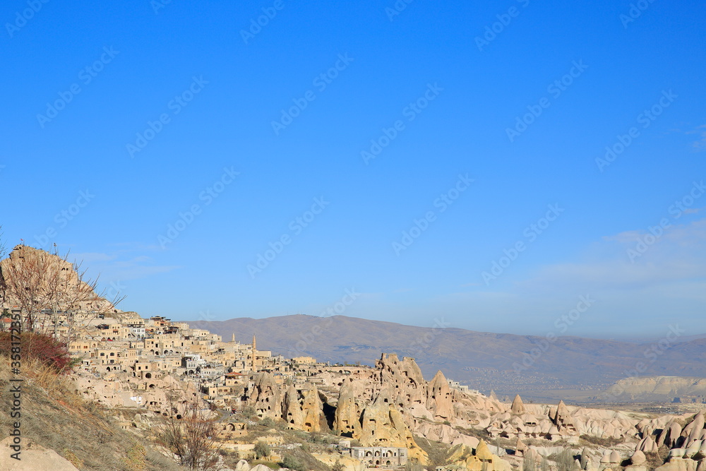 The magnificent Cappadocia valley with its rocky structure formed by ...