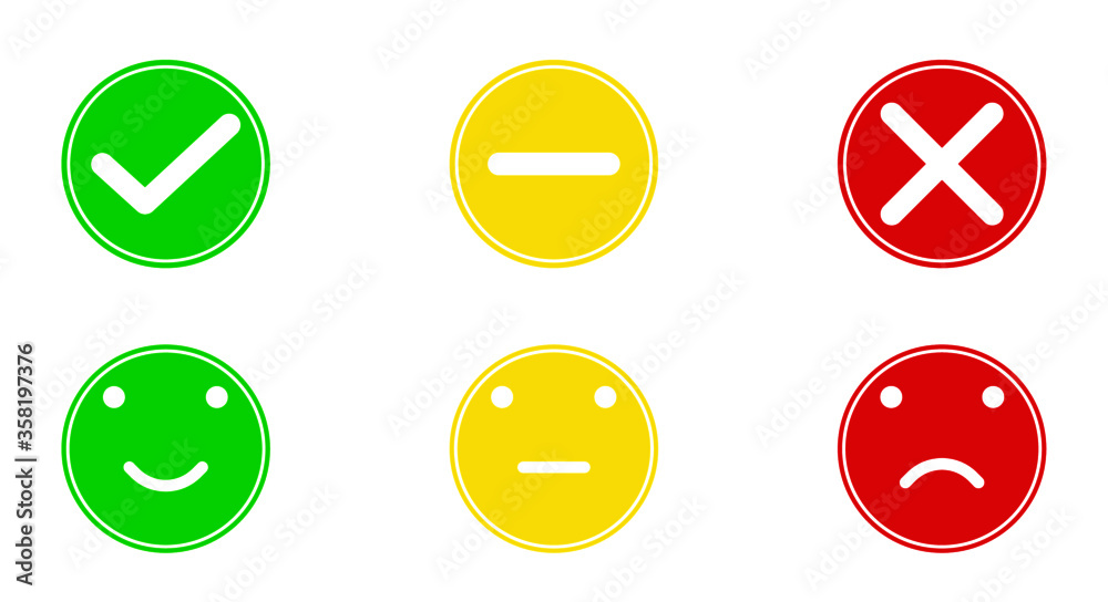 tick / check sign icons for customer satisfaction, availability, pros ...