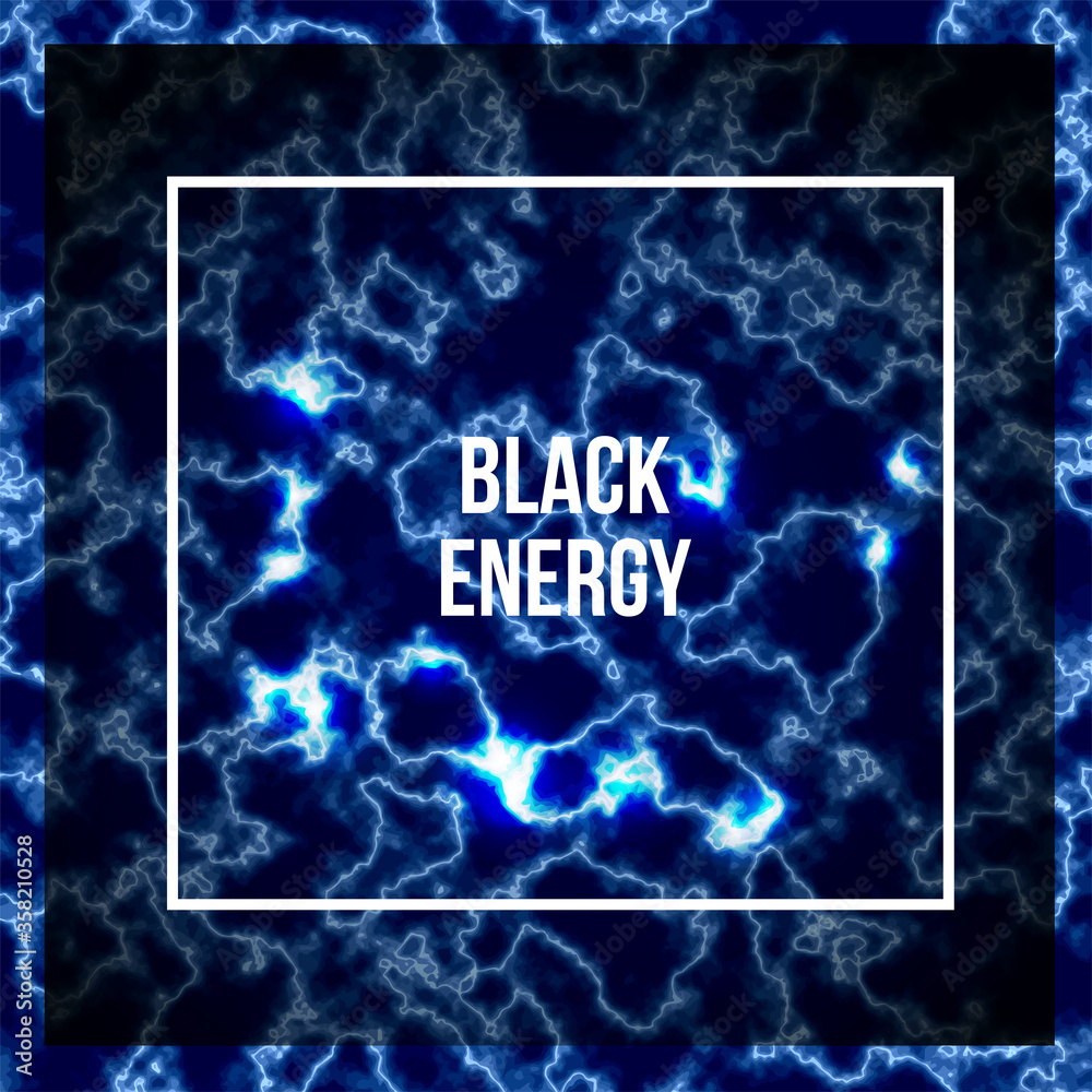 Black Energy, Futuristic Space Particles in Round Energy Structure ...