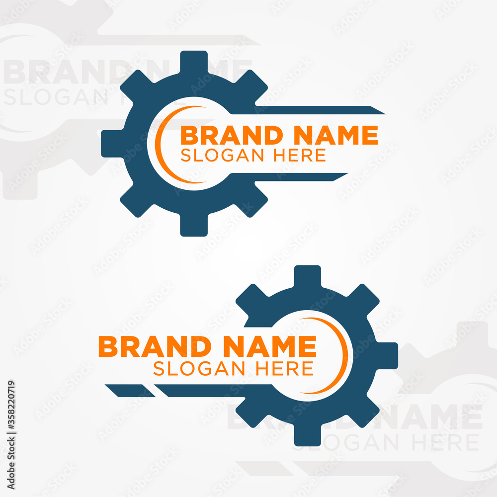Simple and Modern Gear Logo Design for your business Stock Vector ...