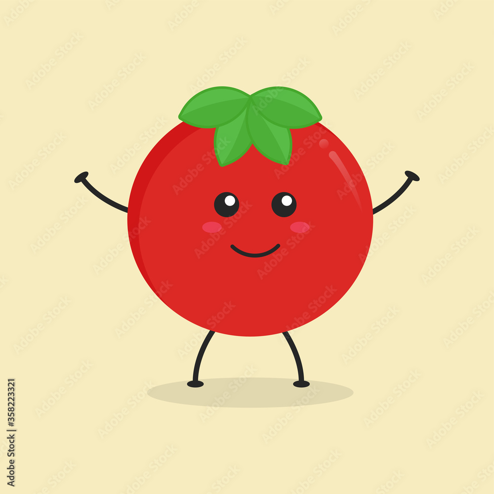 Cute Cartoon Tomato