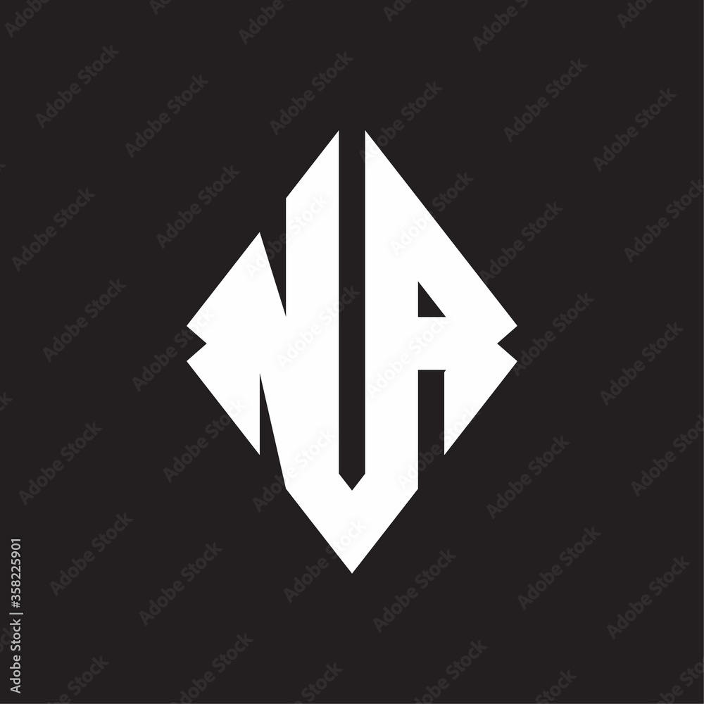 NA Logo Monogram with sharp square design template Stock Vector | Adobe ...