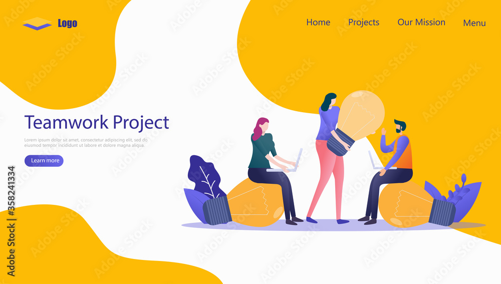 Business Teamwork Vector Illustration Concept , Suitable for web ...