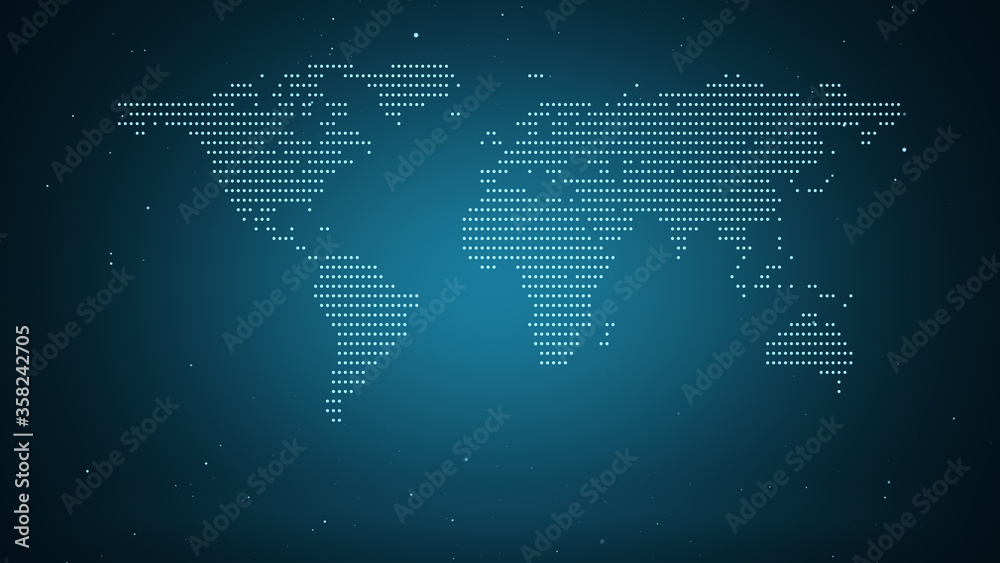 Overpopulation concept. 3d render image showing the most populated ...