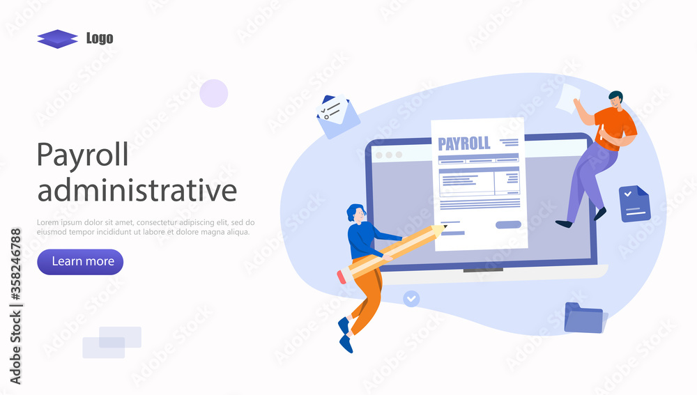 Payroll Administrative Vector Illustration Concept, Suitable for web ...