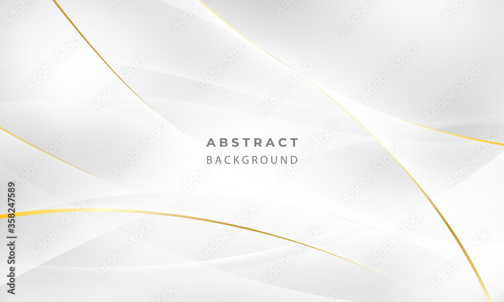Abstract grey and gold background poster with dynamic waves. technology ...