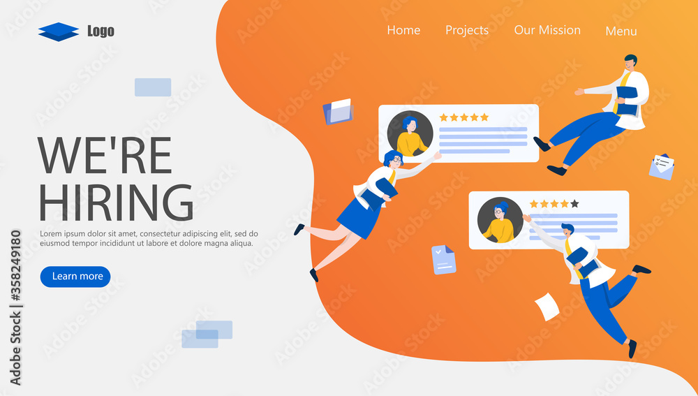 Job Hiring and Online Recruitment Vector Illustration Concept, Suitable ...