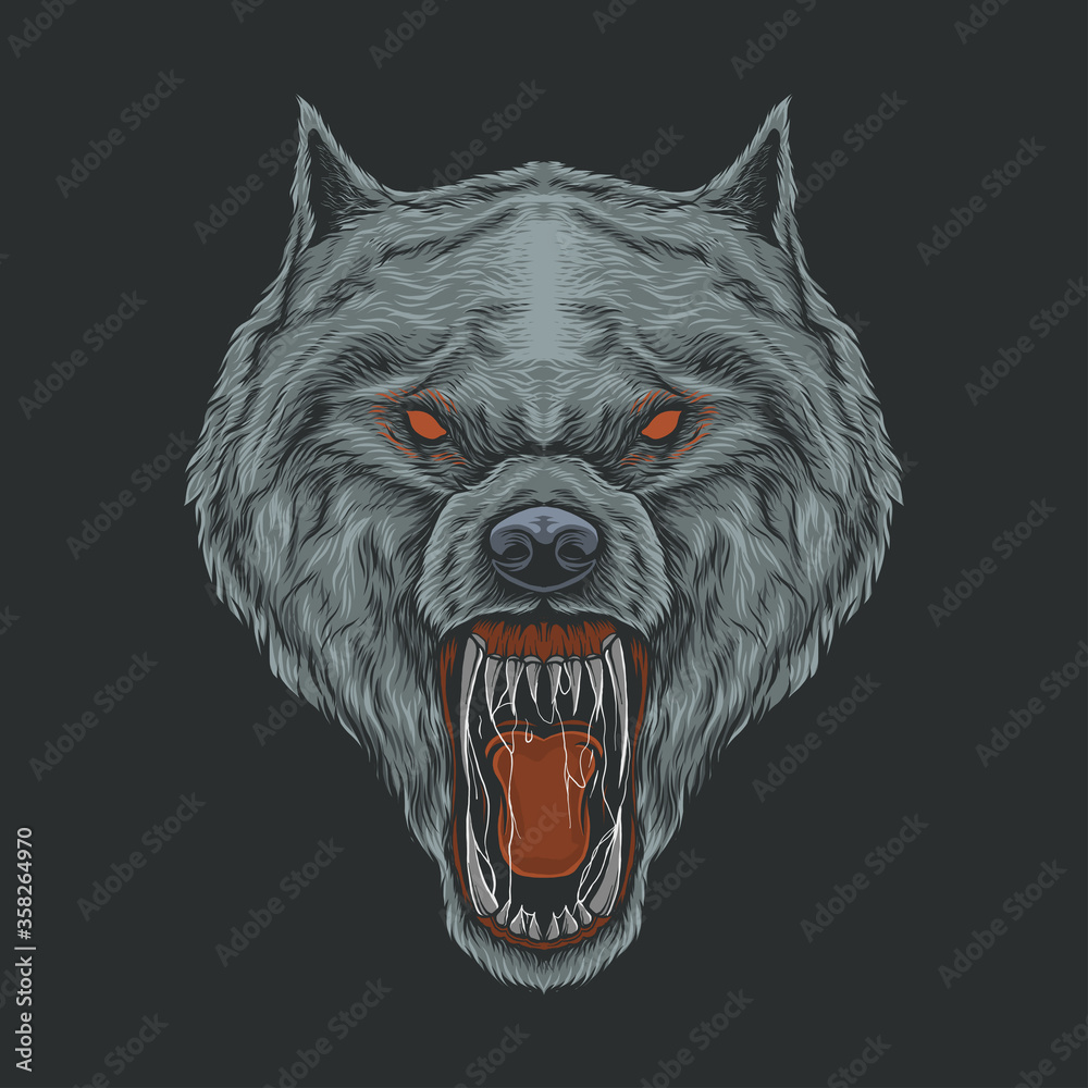 Wolf Angry Drawing