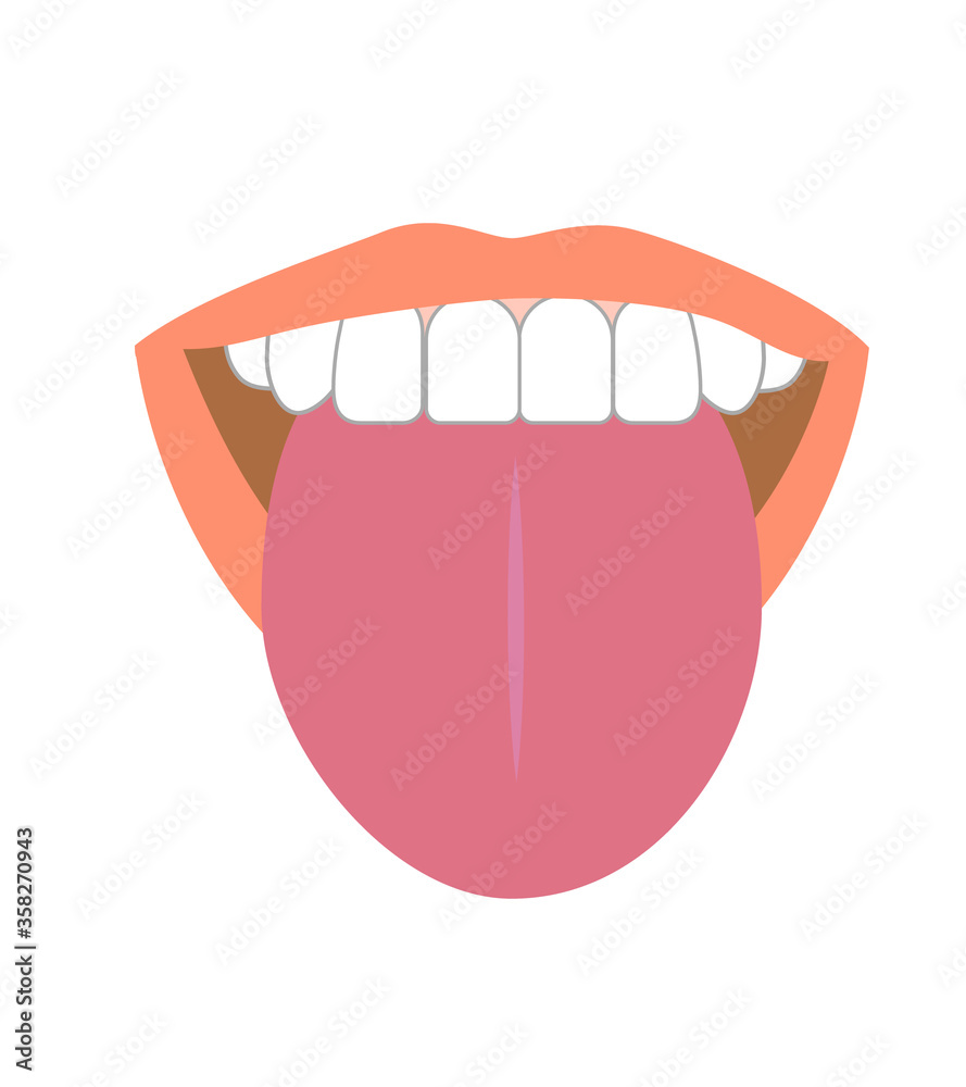 Illustration of tongue symptoms and health Stock Vector | Adobe Stock