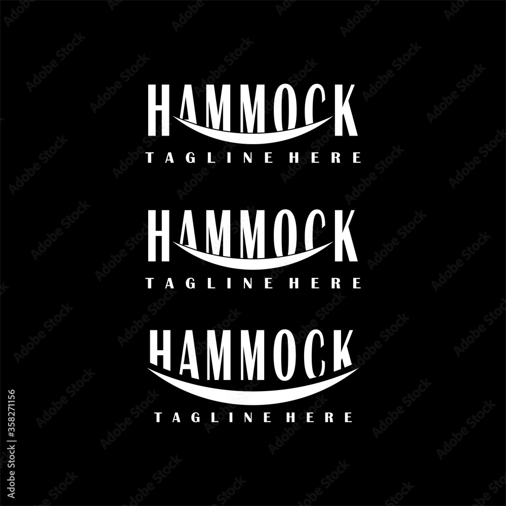 Hammock Logo design with smart lettering typography Stock Vector ...