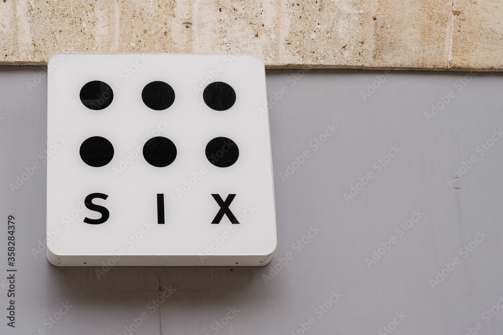 Six logo sign of fashion store of jewelry accessories and sunglasses ...