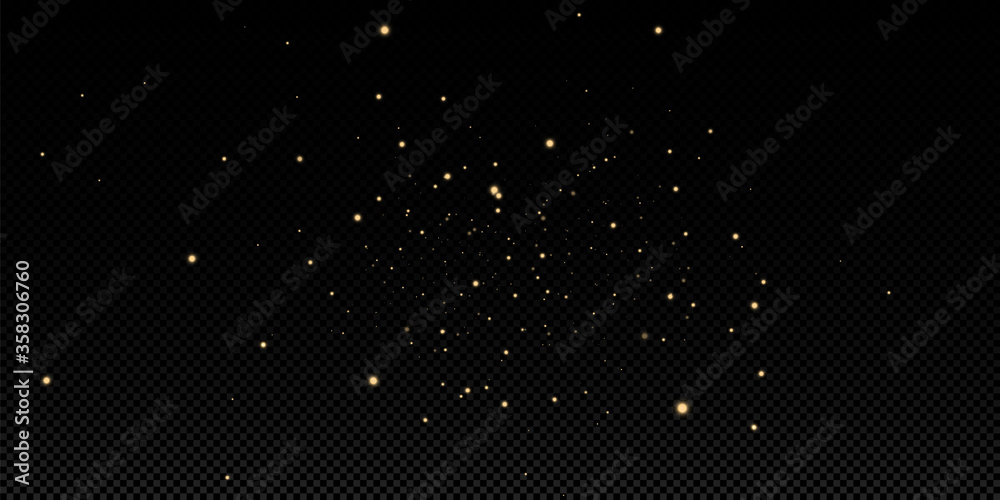 Vector sparkles on a transparent background. Christmas light effect ...