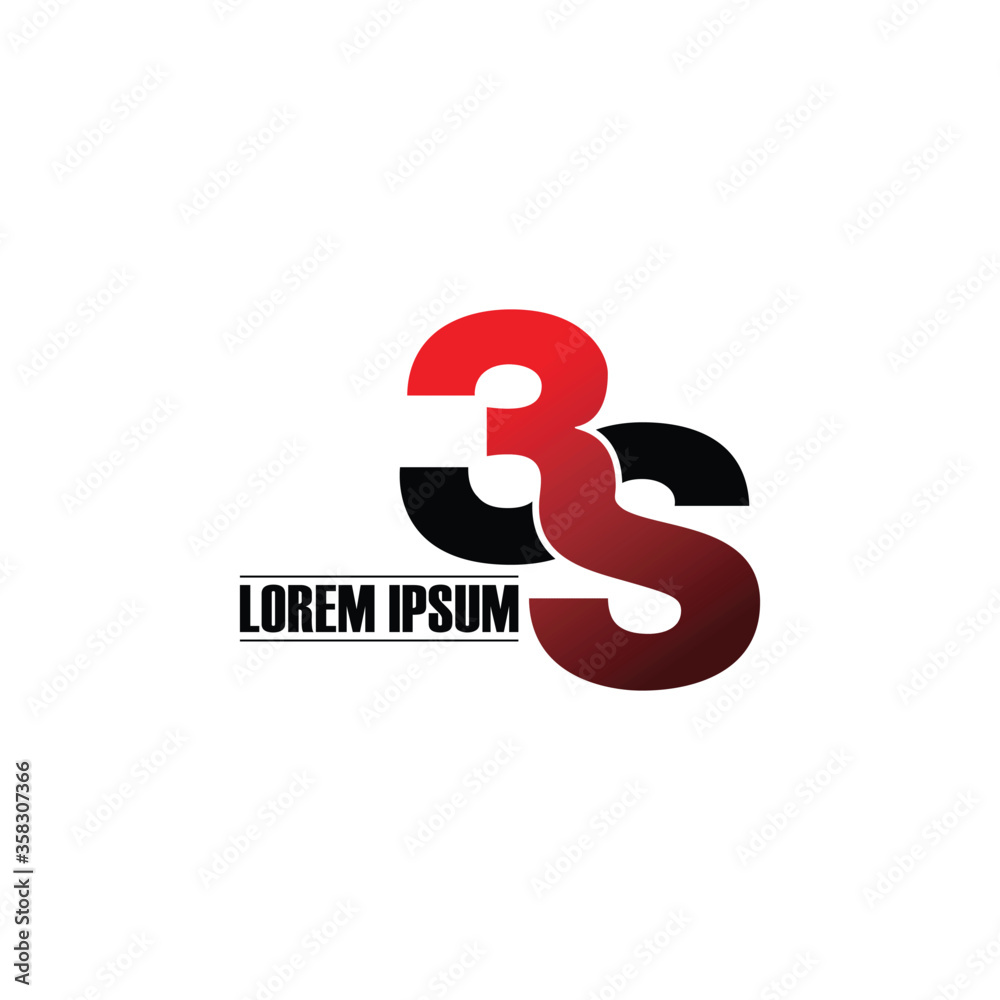 Letter 3S logo design vector. monogram logo vector illustration. Stock ...