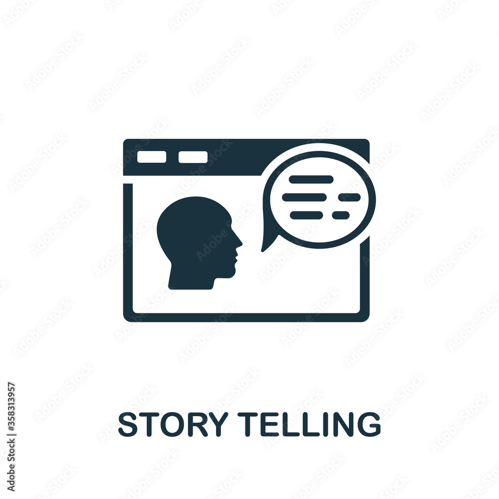Story Telling icon. Simple element from content marketing collection ...