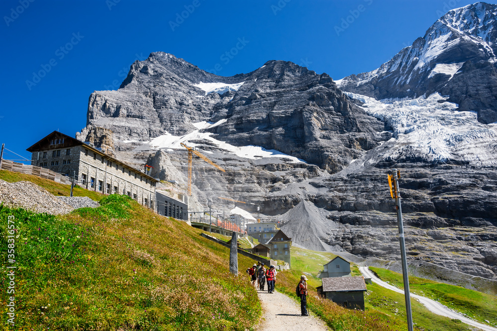 Eigergletscher railway station situated in the line between Kleine ...