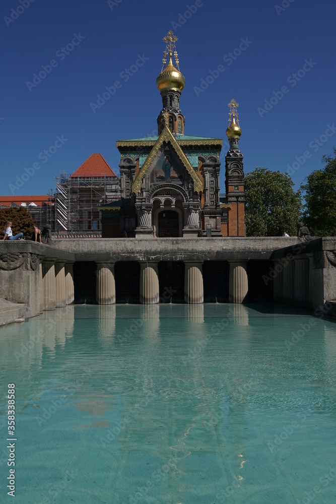 Russische Orthodoxe Kirche der heiligen Maria Magdalena Darmstadt Stock Photo | Adobe Stock