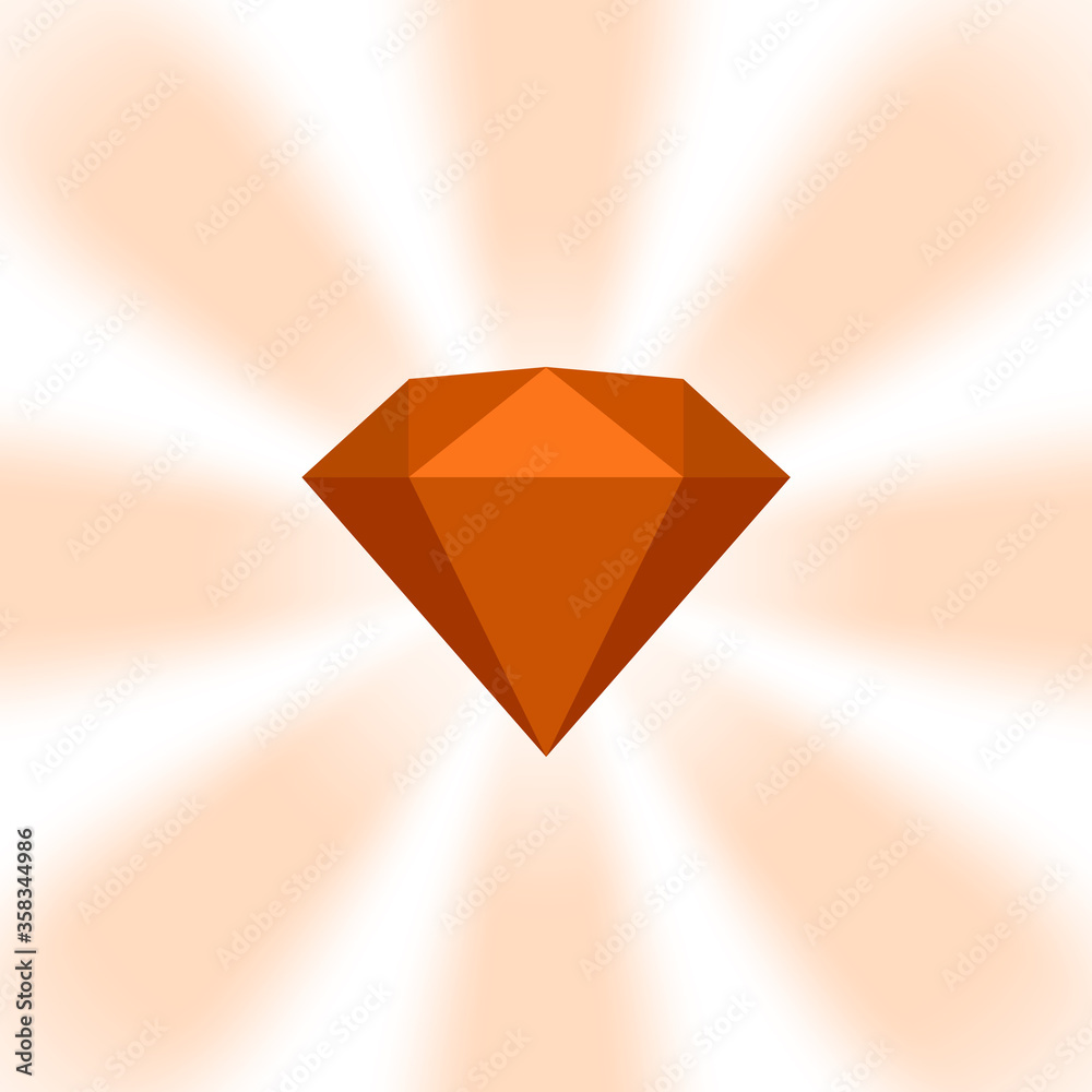 brown diamond gemstone on zoom comics, brown flat diamonds jewelry icon ...