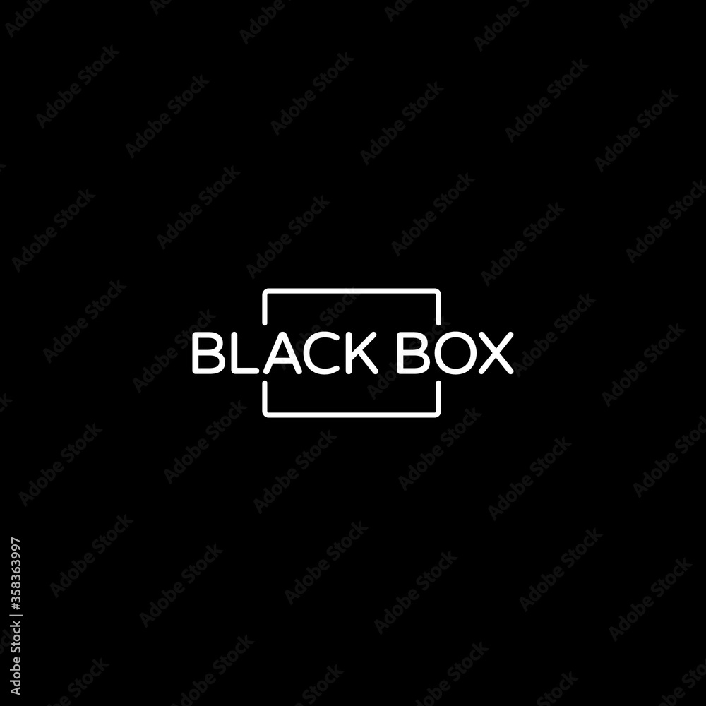 Black Box wordmark logo design Stock Vector | Adobe Stock