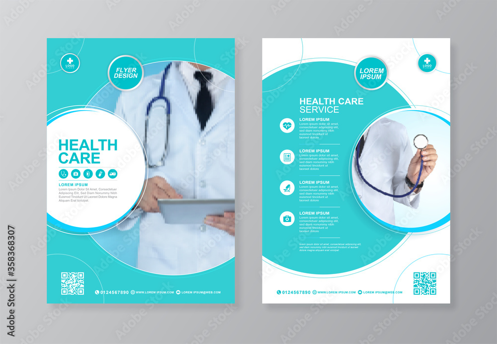 Corporate healthcare and medical cover and back page a4 flyer design ...
