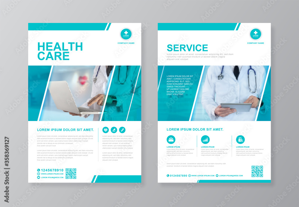 Corporate healthcare and medical cover and back page a4 flyer design ...
