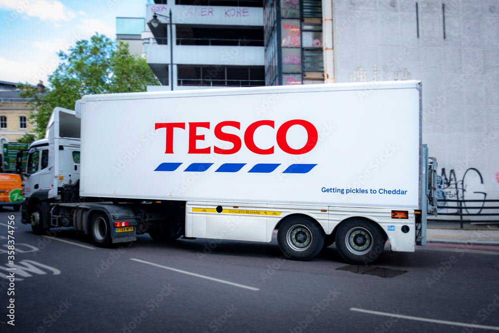 LONDON: Tesco delivery lorry, a major British supermarket chain Stock ...