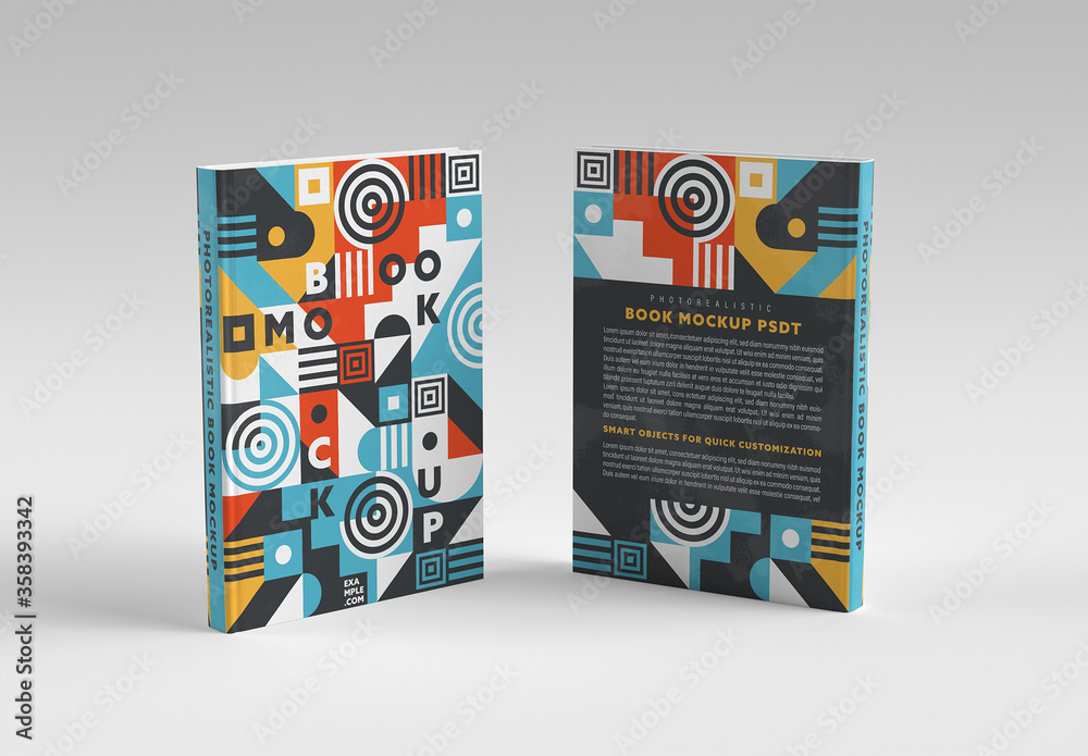 Two Sides of Vertical Book Mockup Stock Template | Adobe Stock