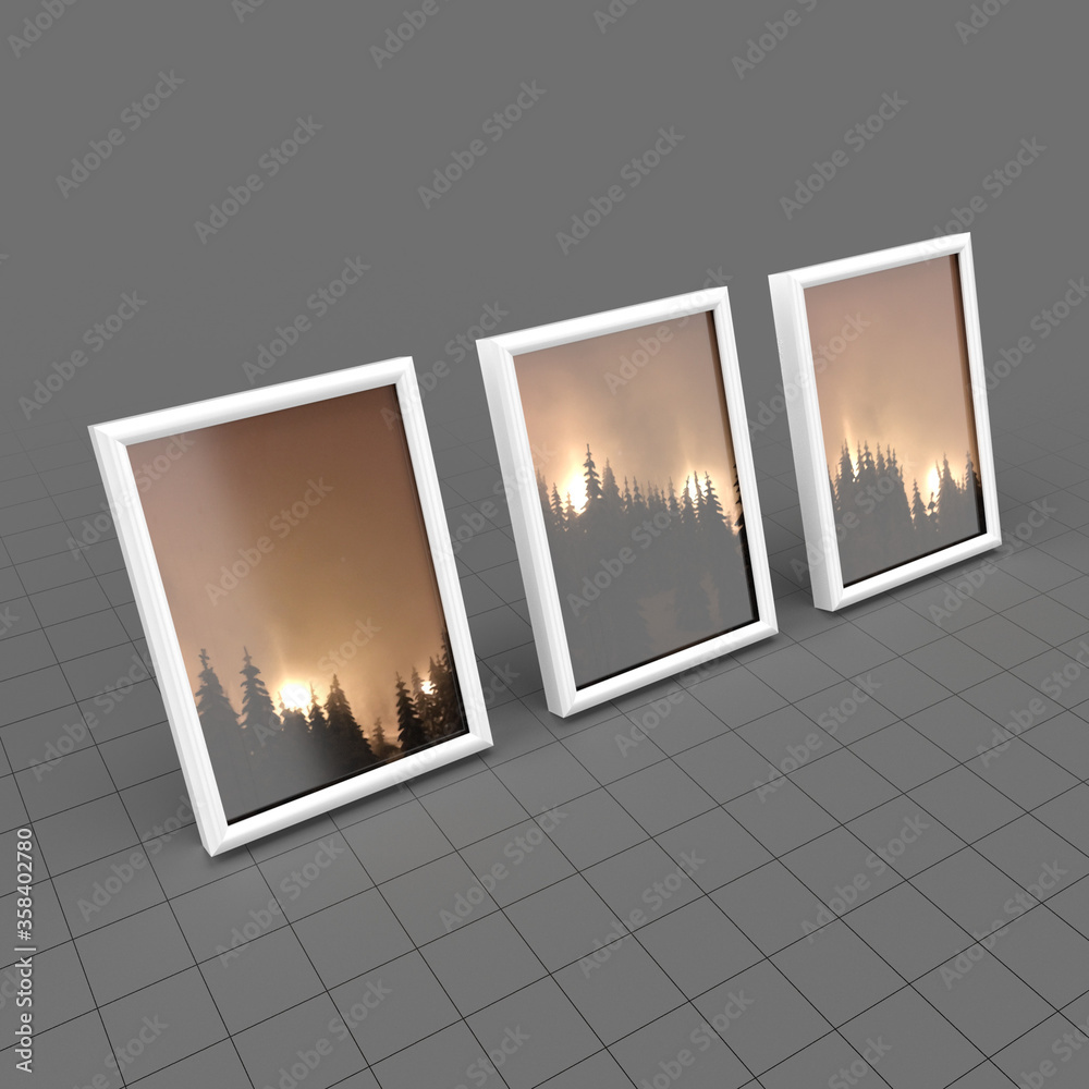 Set of picture frames Stock 3D asset | Adobe Stock