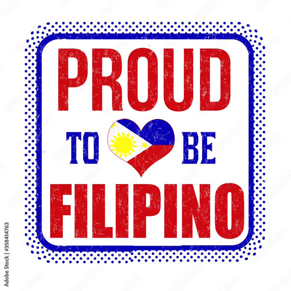 Proud to be filipino sign or stamp Stock Vector | Adobe Stock