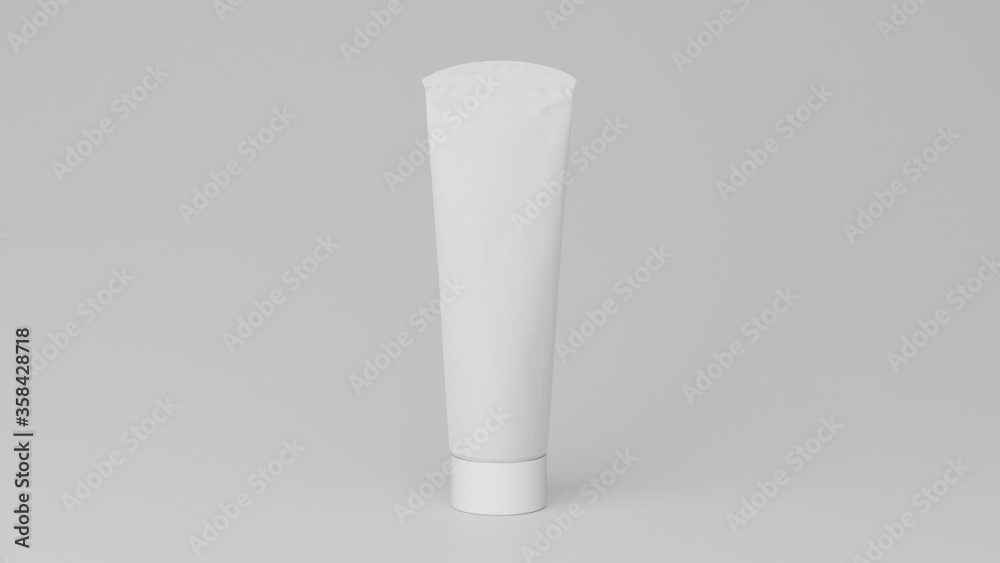 Single toothpaste mockup on white background. 3D Rendering. Stock ...