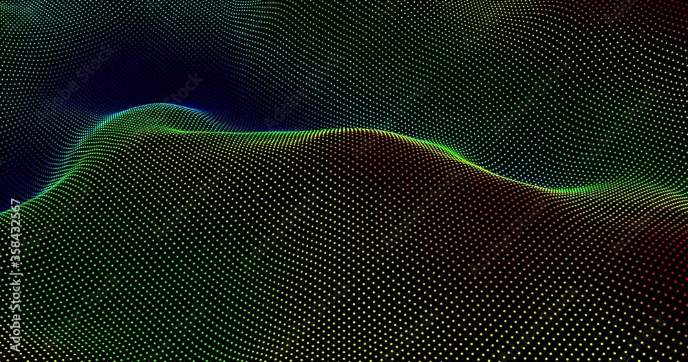 Looping topographic visualization of valley: gradient tinted point ...