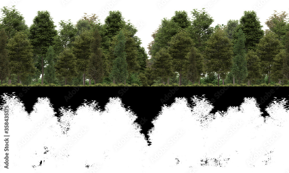 Horizon Summer Tree Line available for loop.. 10K x 3K Resolution ...