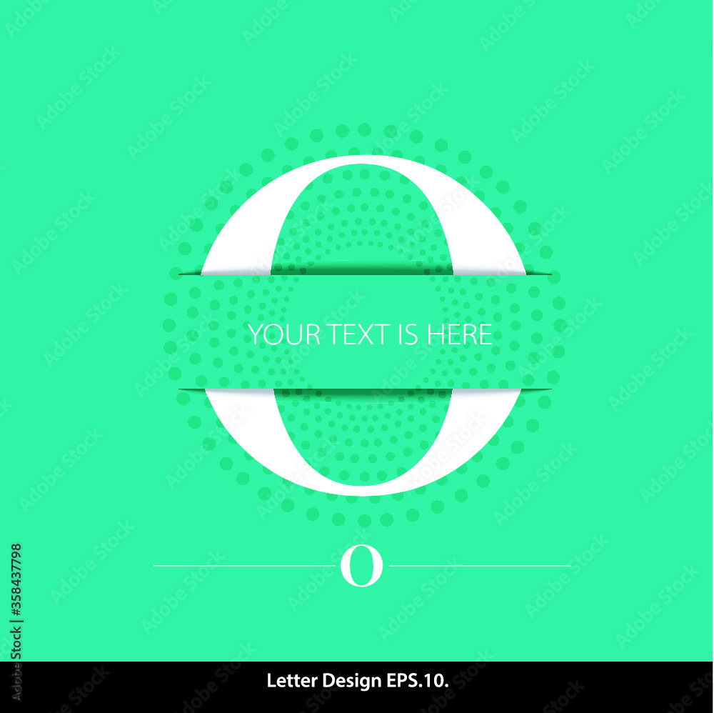 Letter O vector alphabet inserted into the paper cut. ABC concept type ...