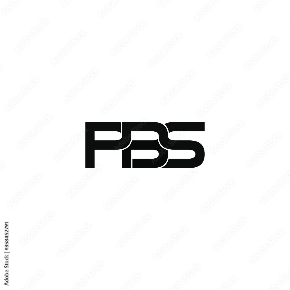 pbs letter original monogram logo design Stock Vector | Adobe Stock