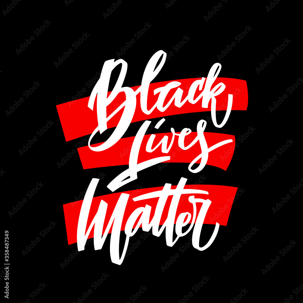 Black lives mattern hand lettering for protest, rally or awareness ...
