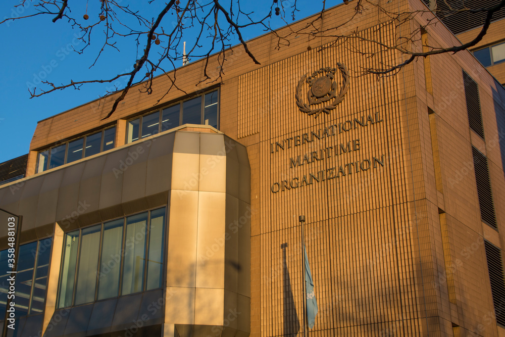 LONDON- International Maritime Organization exterior- a United Nations ...
