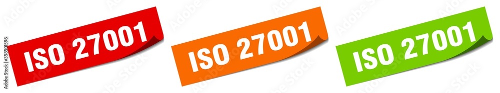 iso 27001 sticker. iso 27001 square isolated sign. iso 27001 label ...