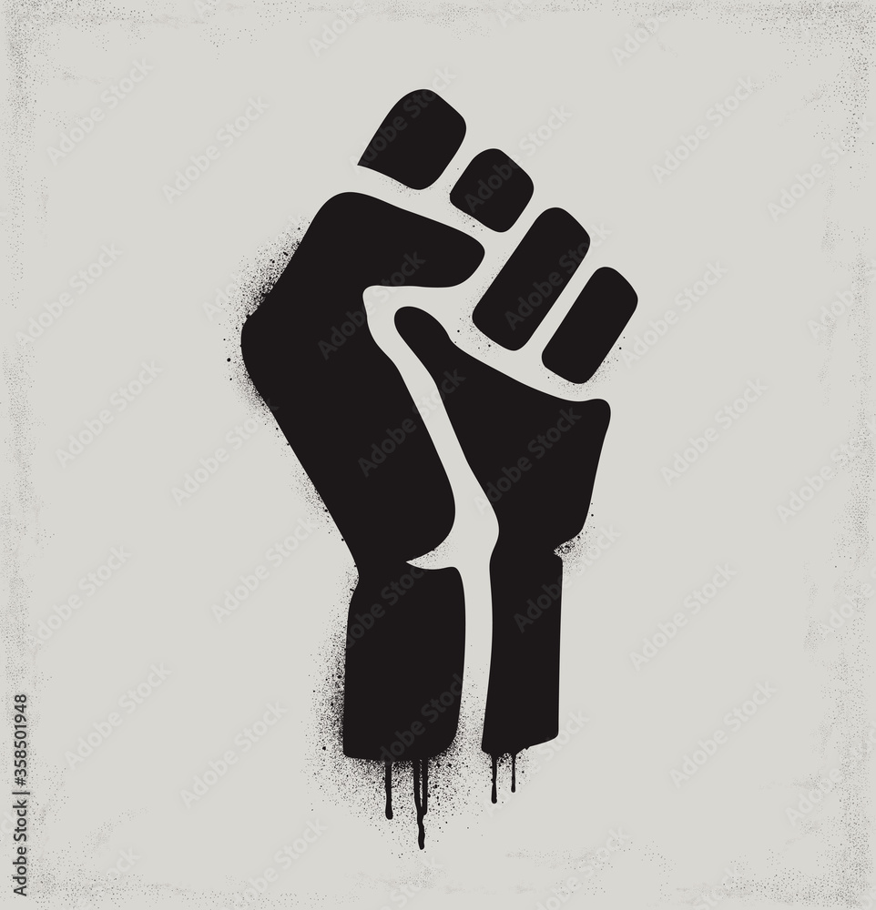 Fist raised in protest Stock Vector | Adobe Stock