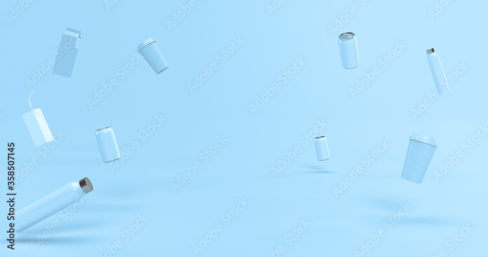 3D Product render presentation background of beverages and food ...