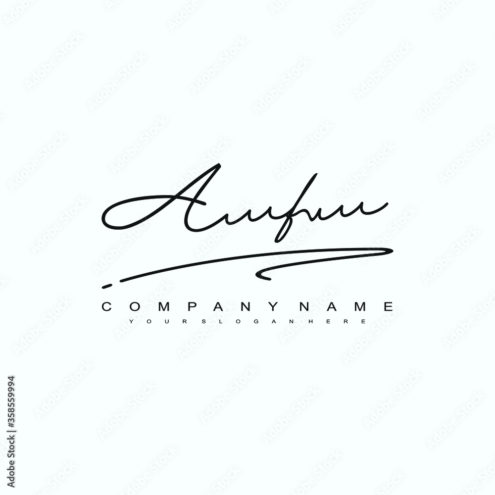 AF initials signature logo. Handwriting logo vector templates. Hand ...