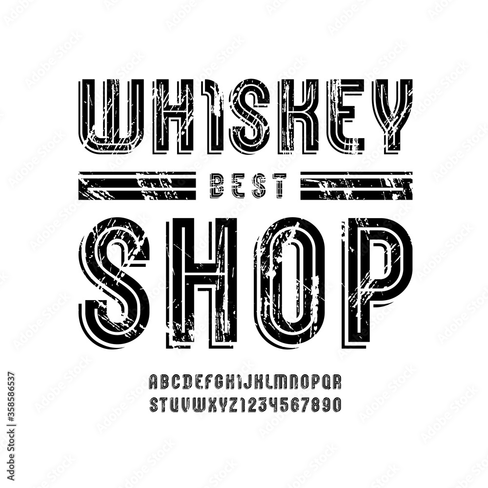 Modern Font Alphabet Of Retro Style Uppercase Letters From A To Z And modern-font-alphabet-of-retro-style-uppercase-letters-from-a-to-z-and