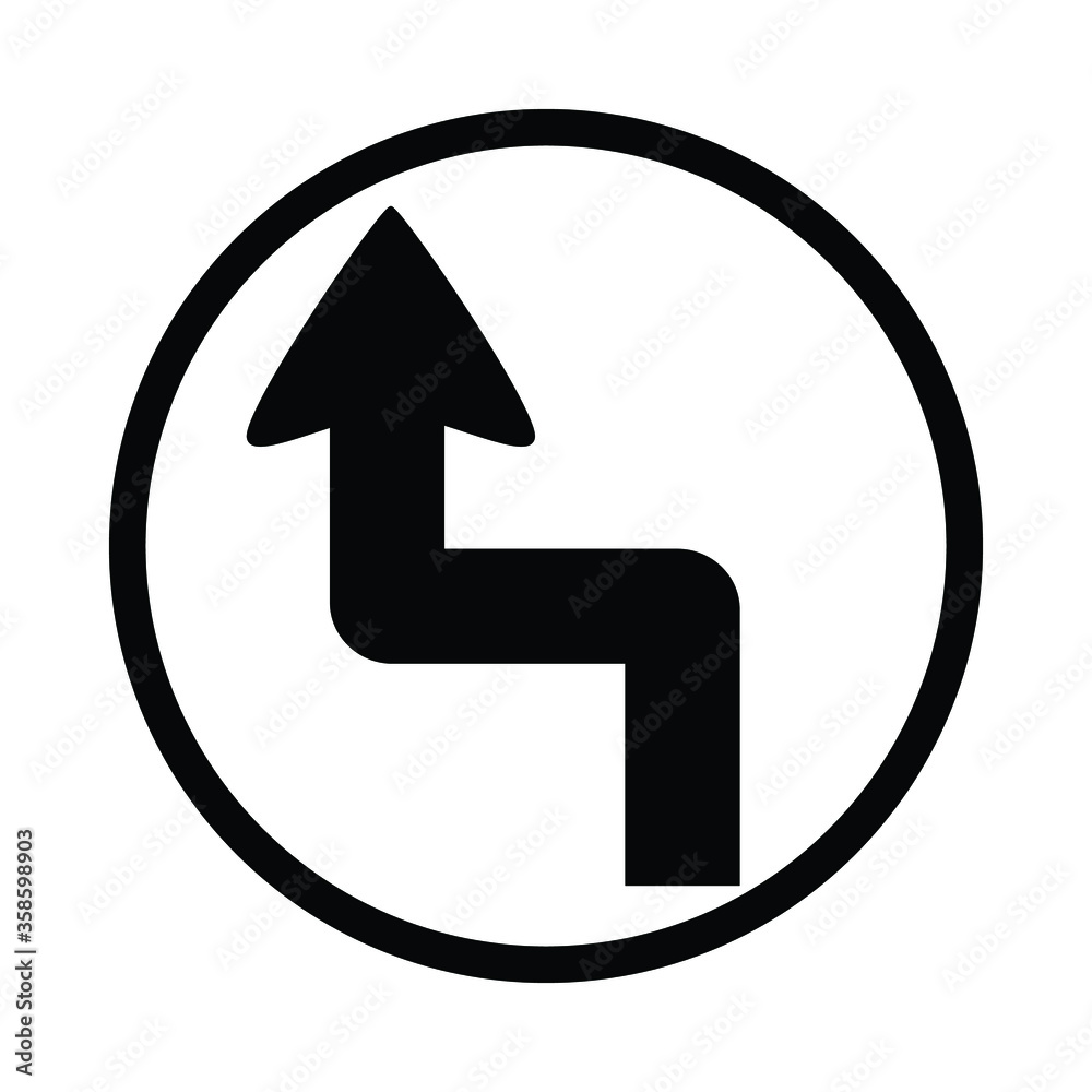 sharp double curve, curve to left, curve to right, double curve ...